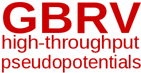 GBRV pseudopotentials